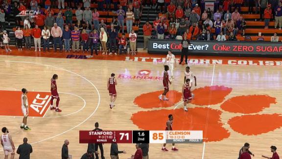 Clemson beats Stanford 85-71 behind 22 points from Chase Hunter - ABC7 ...