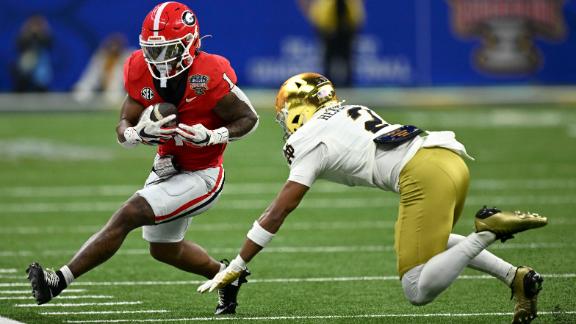 Freeman and Notre Dame handle 'tough moments' and oust Georgia from CFP with 23-10 win in Sugar ...