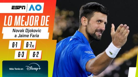 Misión cumplida: Djokovic superó a Faria en Melbourne - ESPN Video
