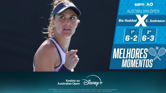 Bia Haddad se 'redime' de estreia ruim e derrota Erika Andreeva em sets ...