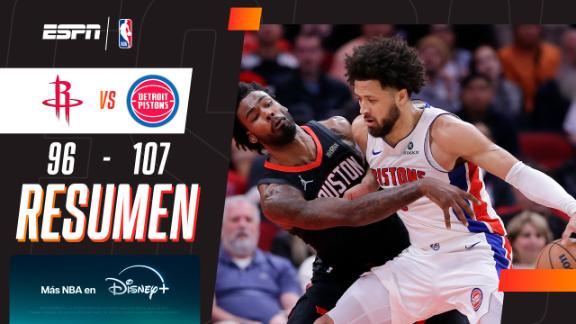 Detroit se impuso sobre Houston por 107-96 - ESPN Video