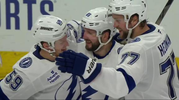 Kucherov scores in OT to give Lightning 4-3 win over Blackhawks - ABC7 ...