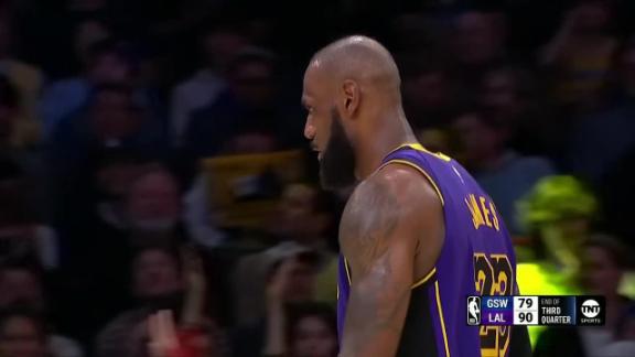 ¡Por toda la cancha! LeBron James con el robo y los puntos - ESPN Video