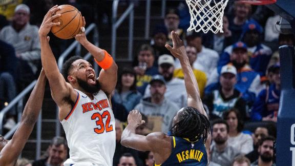 Karl-Anthony Towns scores 40 and Josh Hart has 30 to lead Knicks past Pacers 128-115 - ABC7 New York