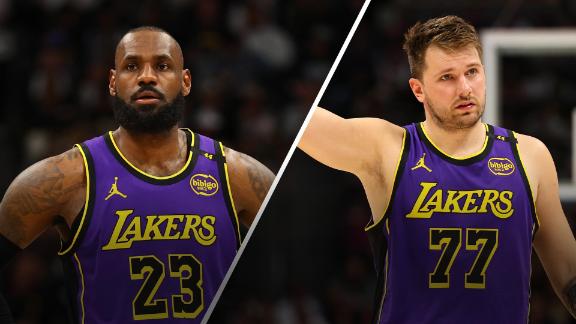 Lakers snap Nuggets' 9-game winning streak behind Luka Doncic's best game yet for LA - ABC7 Los ...