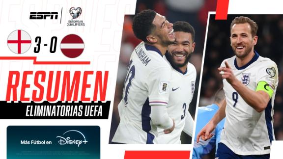 Inglaterra goleó a Letonia en Wembley - ESPN Video