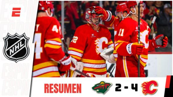 Los Flames aguantaron y vencieron 4-2 al Wild - ESPN Video