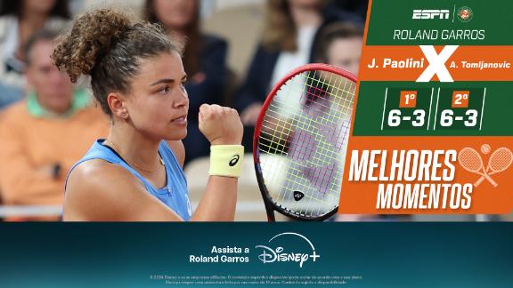 Com duplo 6-3, Jasmine Paolini vence Ajla Tomljanovic e avança em ...