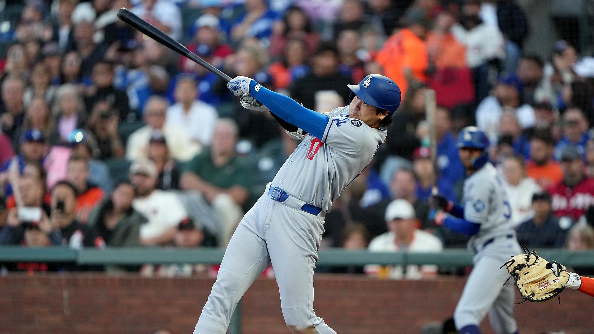 Shohei Ohtani hits his 49th homer and Dodgers rally to beat Giants 13-7 ...