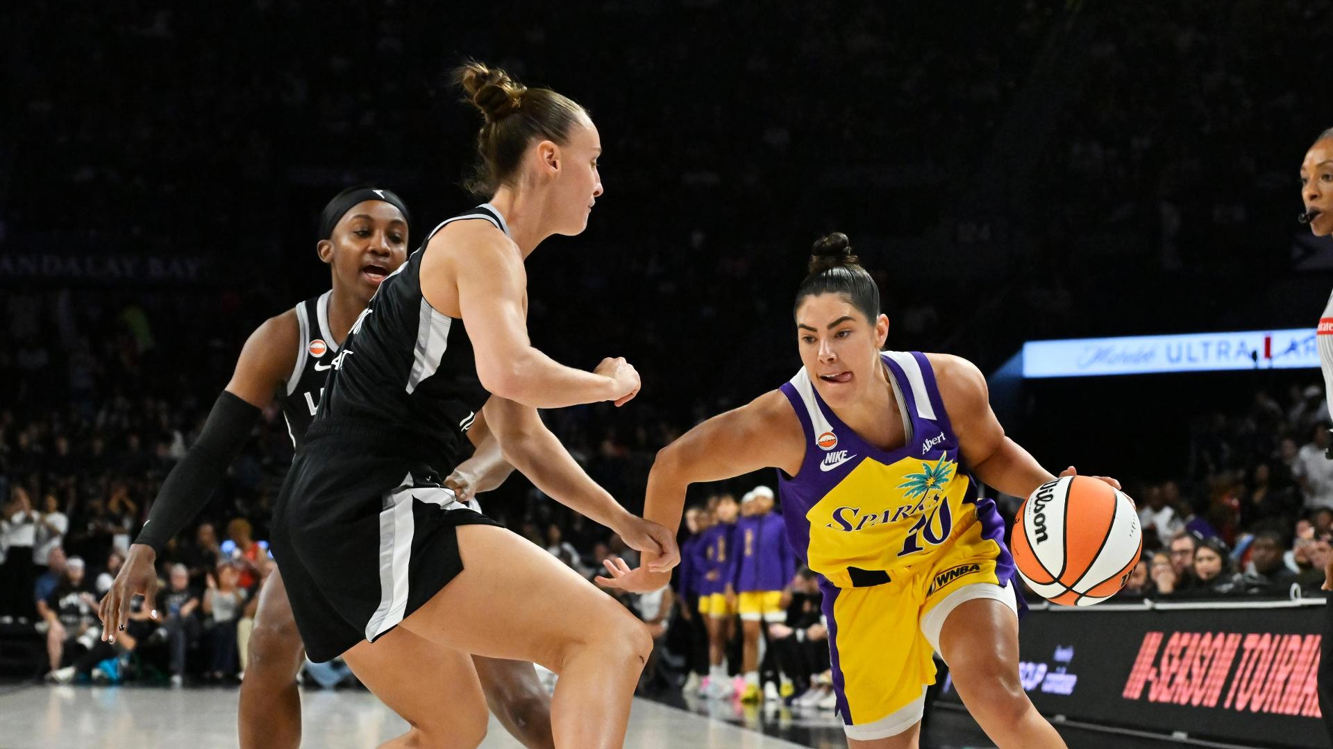 Kelsey Plum scores 38, Erica Wheeler hits clutch 3-pointer and Sparks ...