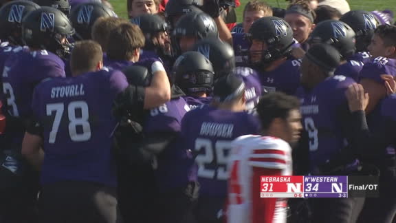 Nebraska sees 10-point lead slip away in OT loss to Northwestern - ABC7 ...