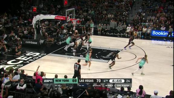 Jewell Loyd scores 21 off the bench as Aces beat Liberty 83-77 for fifth straight win - ABC7 New ...