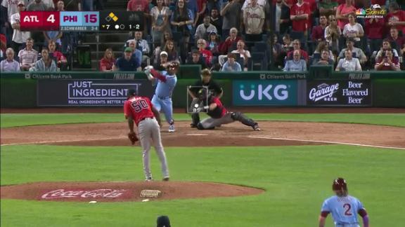 Kyle Schwarber hits 4 HRs, has Phillies-record 9 RBIs in 19-4 romp over ...