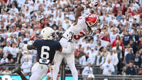 Omar Cooper Jr's toe-tap TD keeps No. 2 Indiana's undefeated season ...