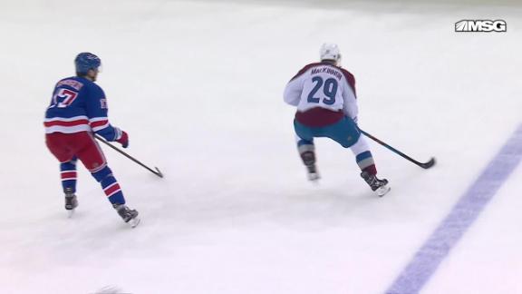 MacKinnon scores twice as the Avalanche beat the Rangers 3-2 in ...