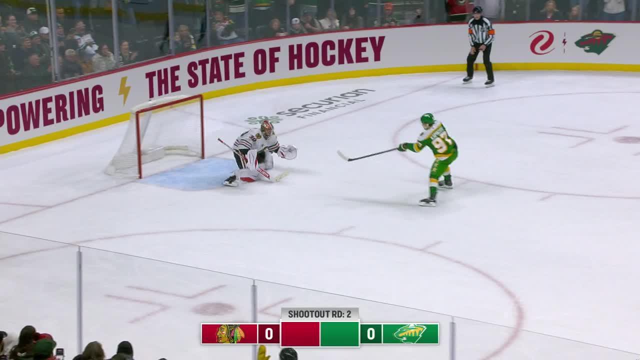 Kaprizov's shootout goal gives Wild 4-3 victory over Blackhawks - ABC7 ...