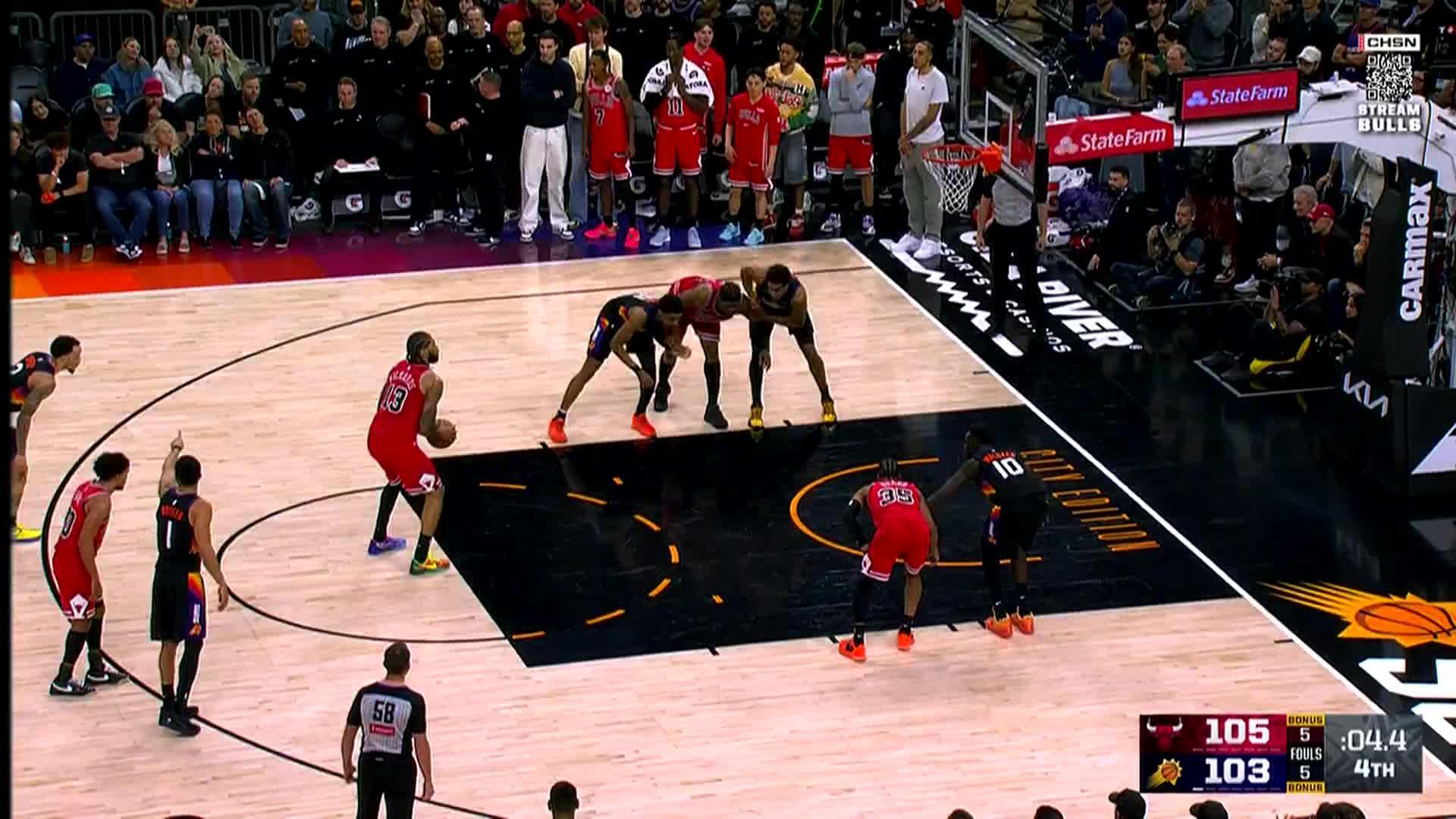 Bulls hold off the Suns 105-103 for their 2nd win in 3 games after an ...
