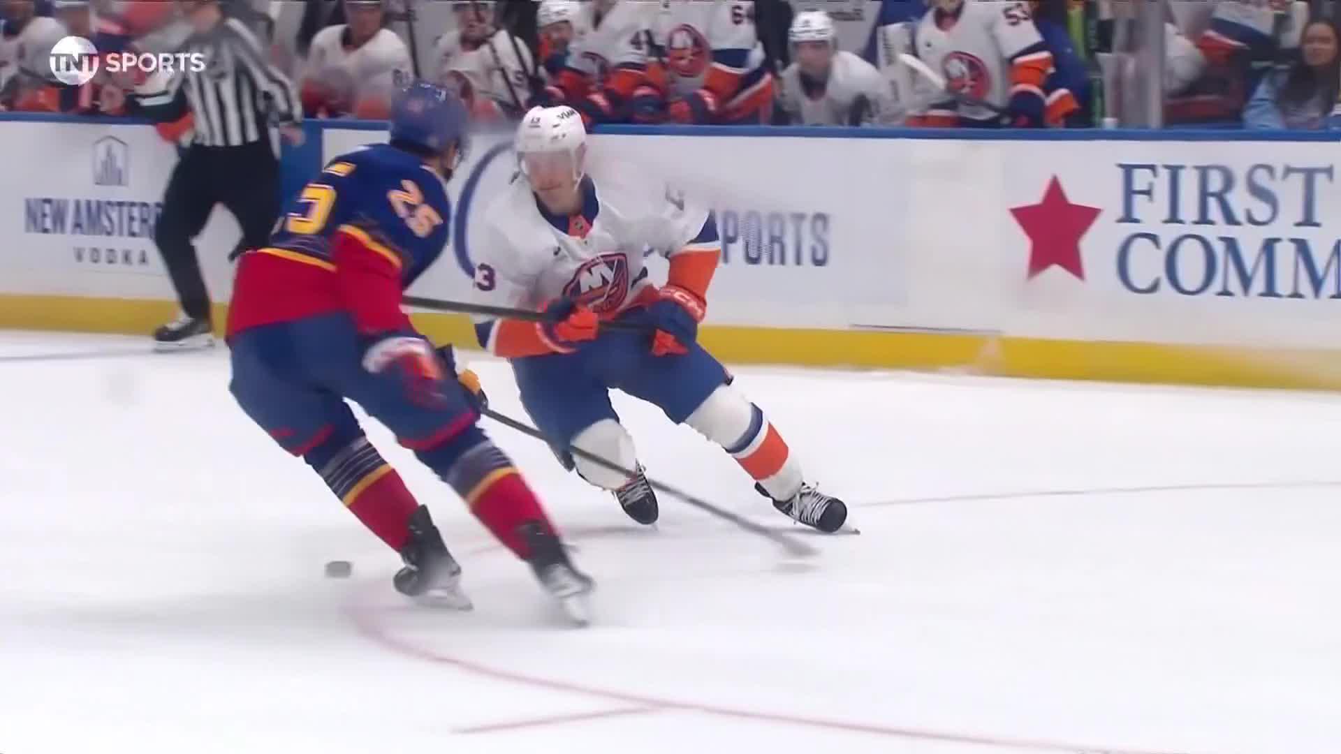 Barzal scores OT winner to cap rally, and Islanders edge Blues 4-3 ...