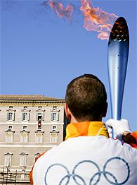 Pope blesses Olympic torch as relay begins - ESPN