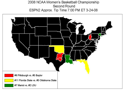 ESPN2 coverage maps: Monday, March 24 - ESPN