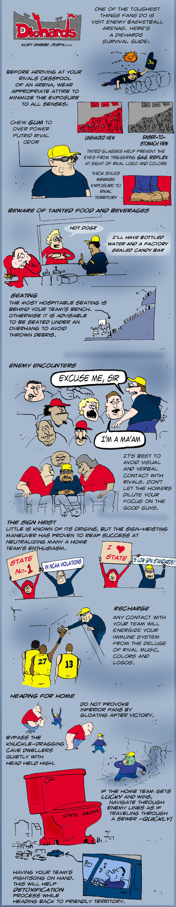 Page 2's "Diehards" comic strip offers sound advice for fans who dare ...