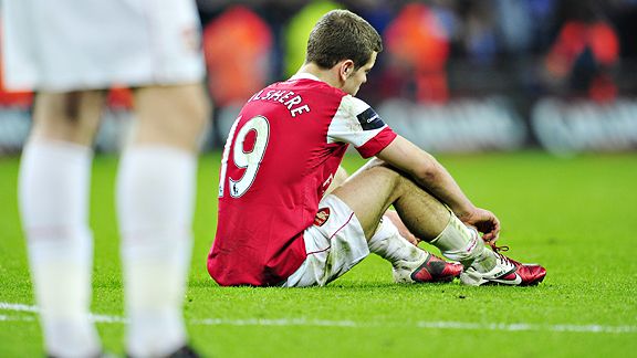 Soccer: Arsenal's loss in the Carling Cup final could capsize its ...