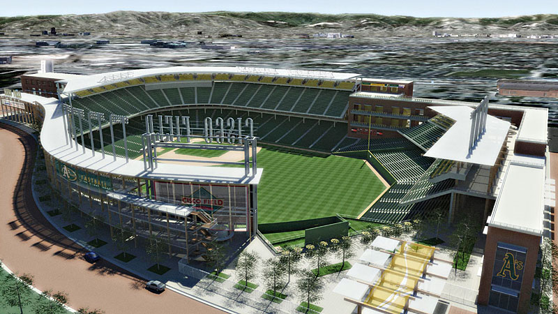 A's Stadium Renderings - Conceptual plans for A's proposed ballpark in ...