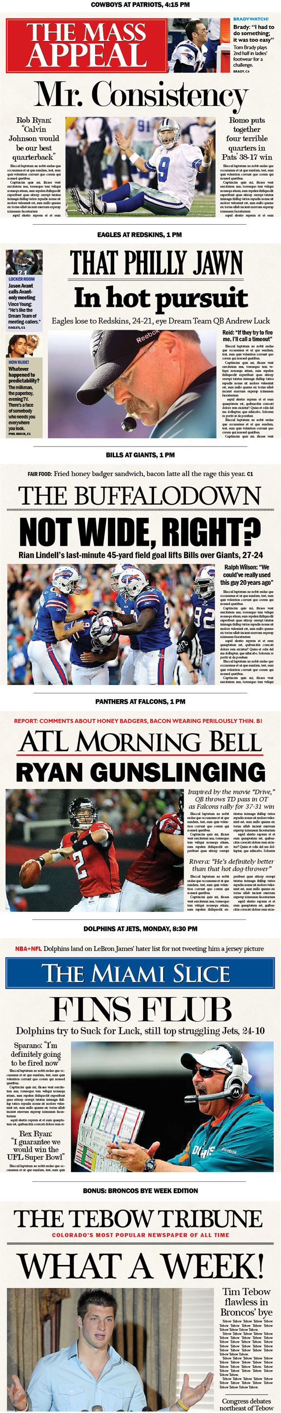 Next week's NFL newspaper headlines today, Week 6 - ESPN