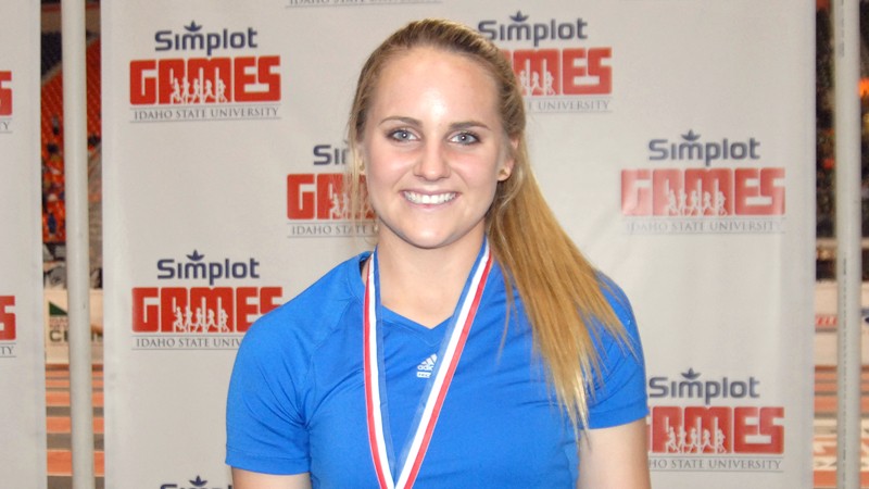 Simplot high jump winner Raegan Nizdil - 2012 Simplot Donna Girls ...