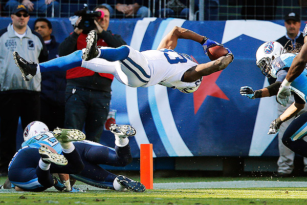 ESPN - Photos - Vick Ballard leaps to TD in OT as Colts beat Titans