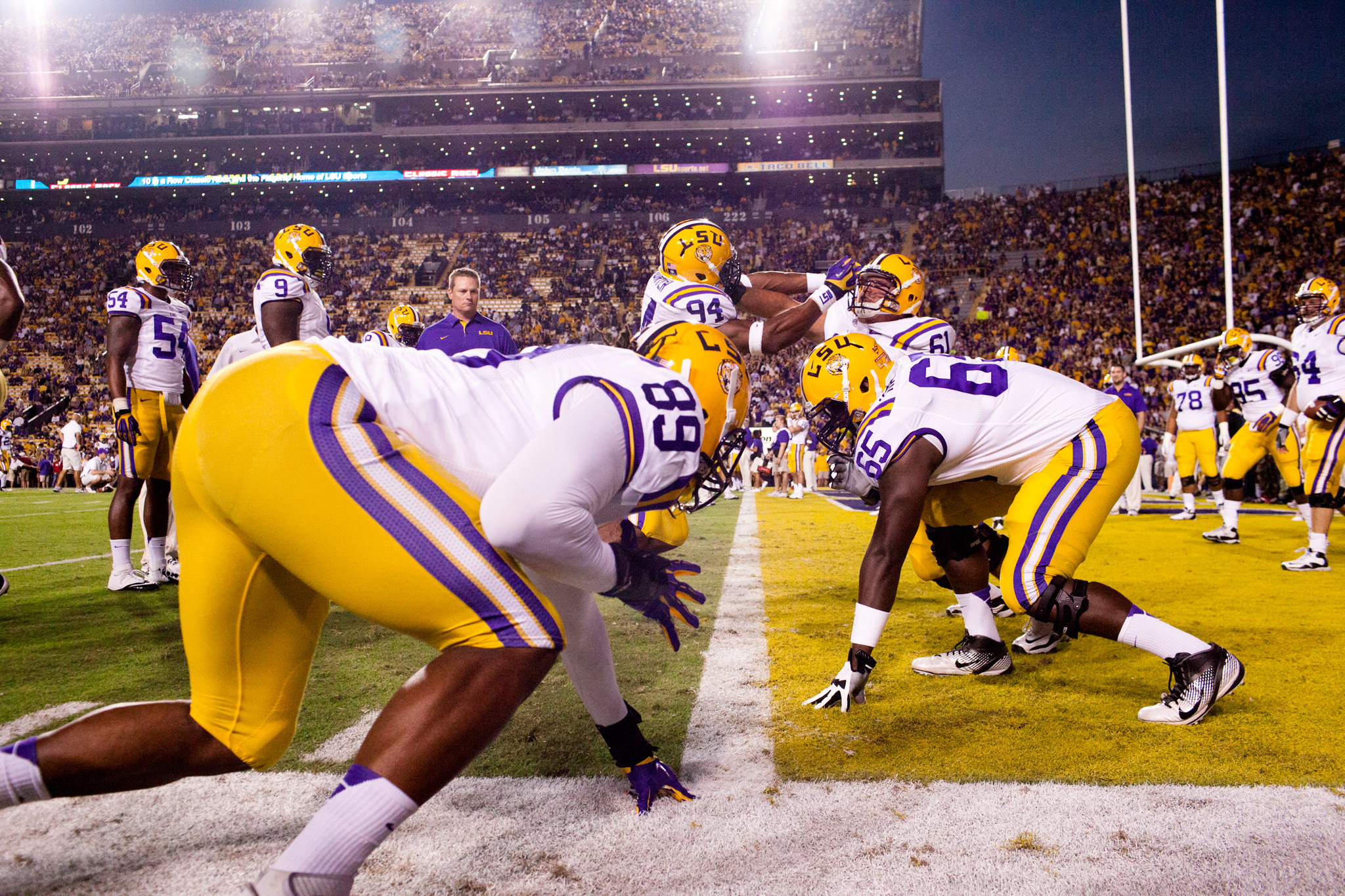 LSU players warm-up - LSU-Alabama: One Day, One Helluva Game - ESPN