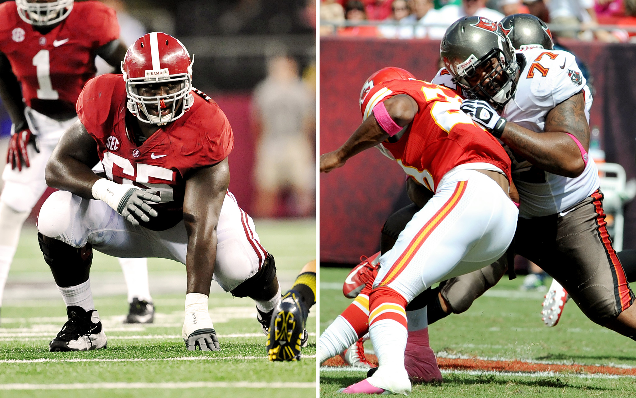 Chance Warmack, Alabama/Carl Nicks, Tampa Bay - 20 NFL Draft Prospects ...