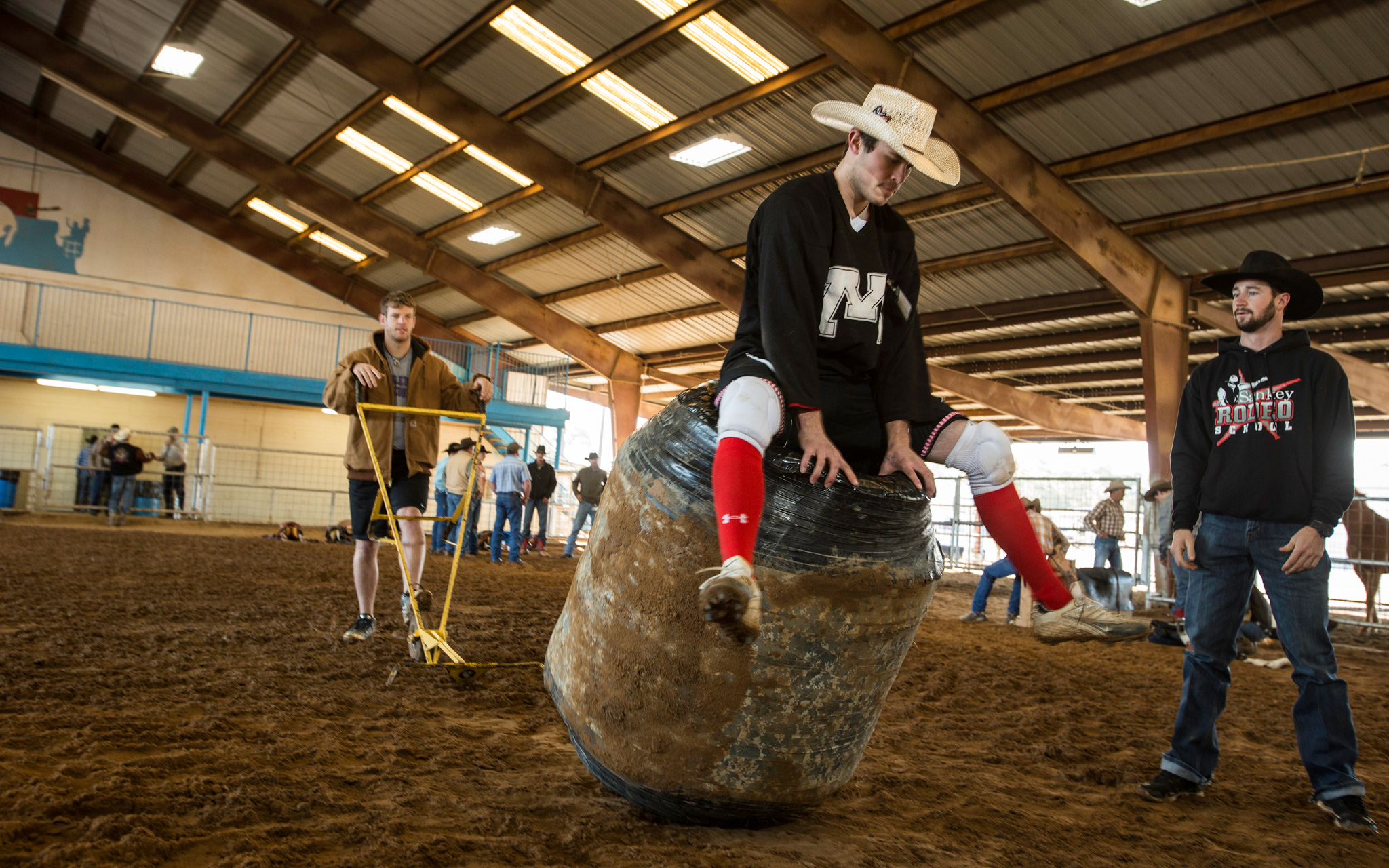 Bull Fighter Training at Sankey Rodeo School - Sankey Rodeo Bull ...