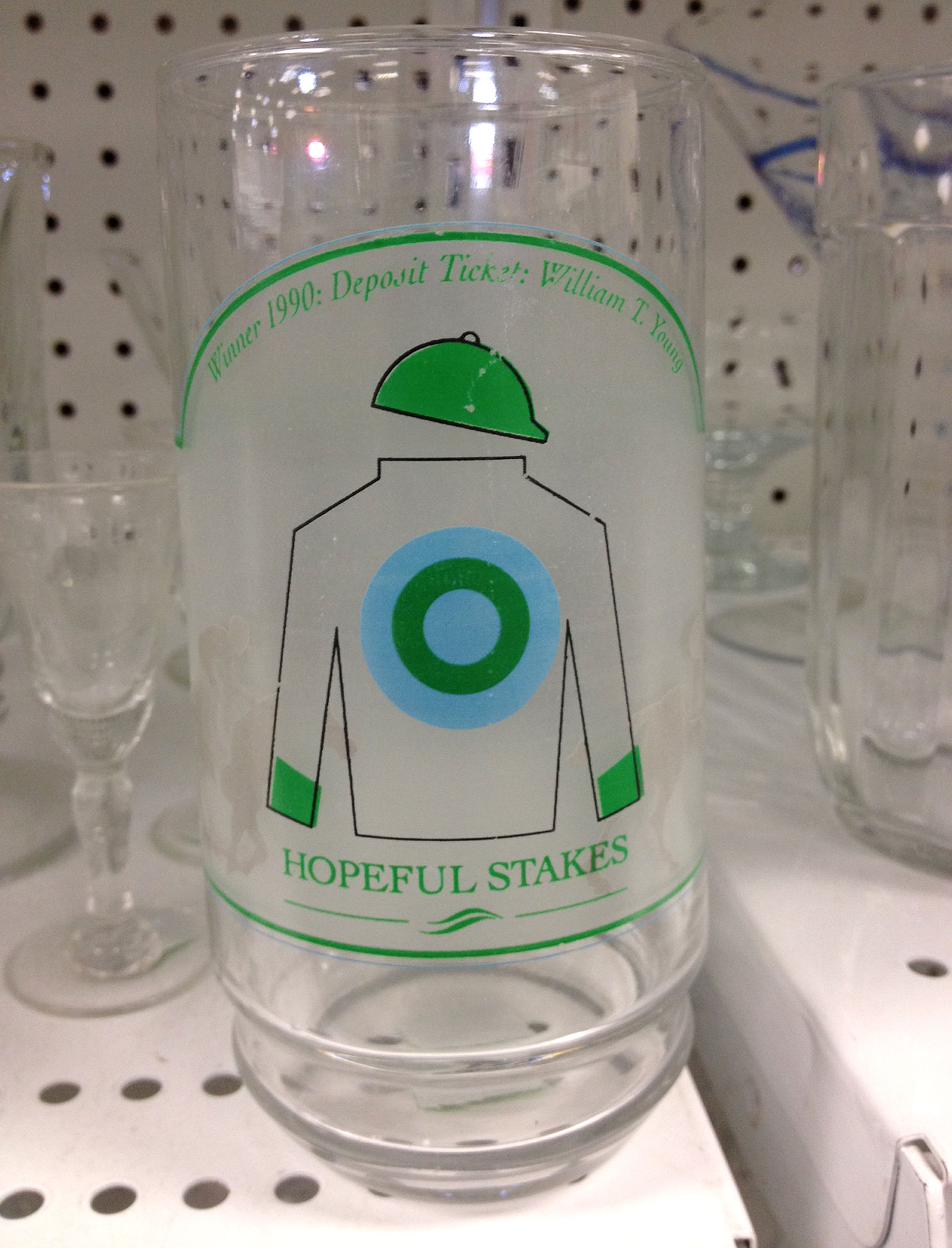 Hopeful Stakes glass: $1 - Thrift Shop - ESPN