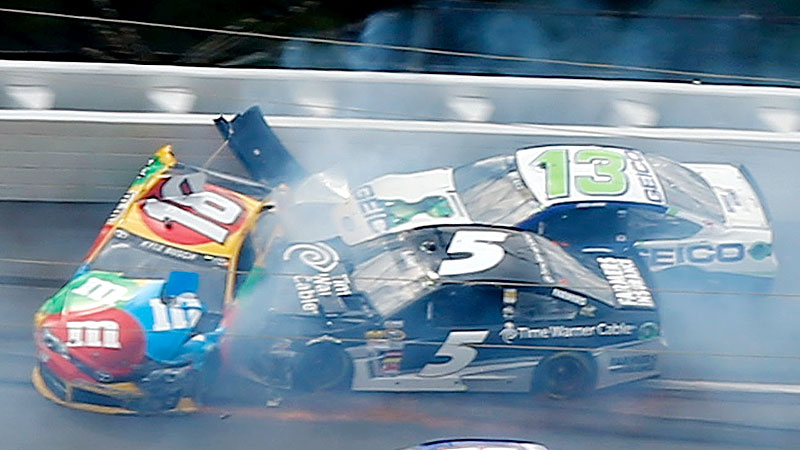 NASCAR - Kyle Busch wrecks Kasey Kahne, again - ESPN