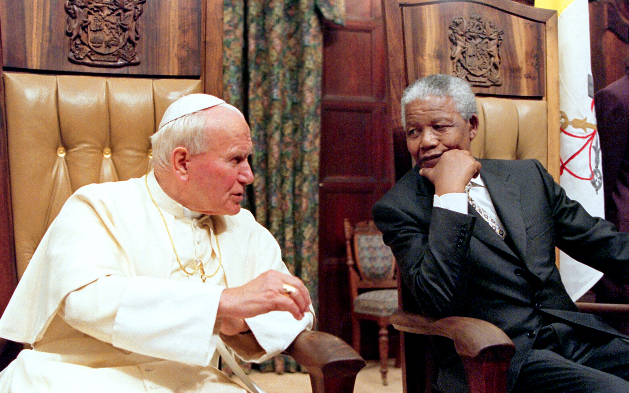 Pope John Paul II and Nelson Mandela - Nelson Mandela - ESPN
