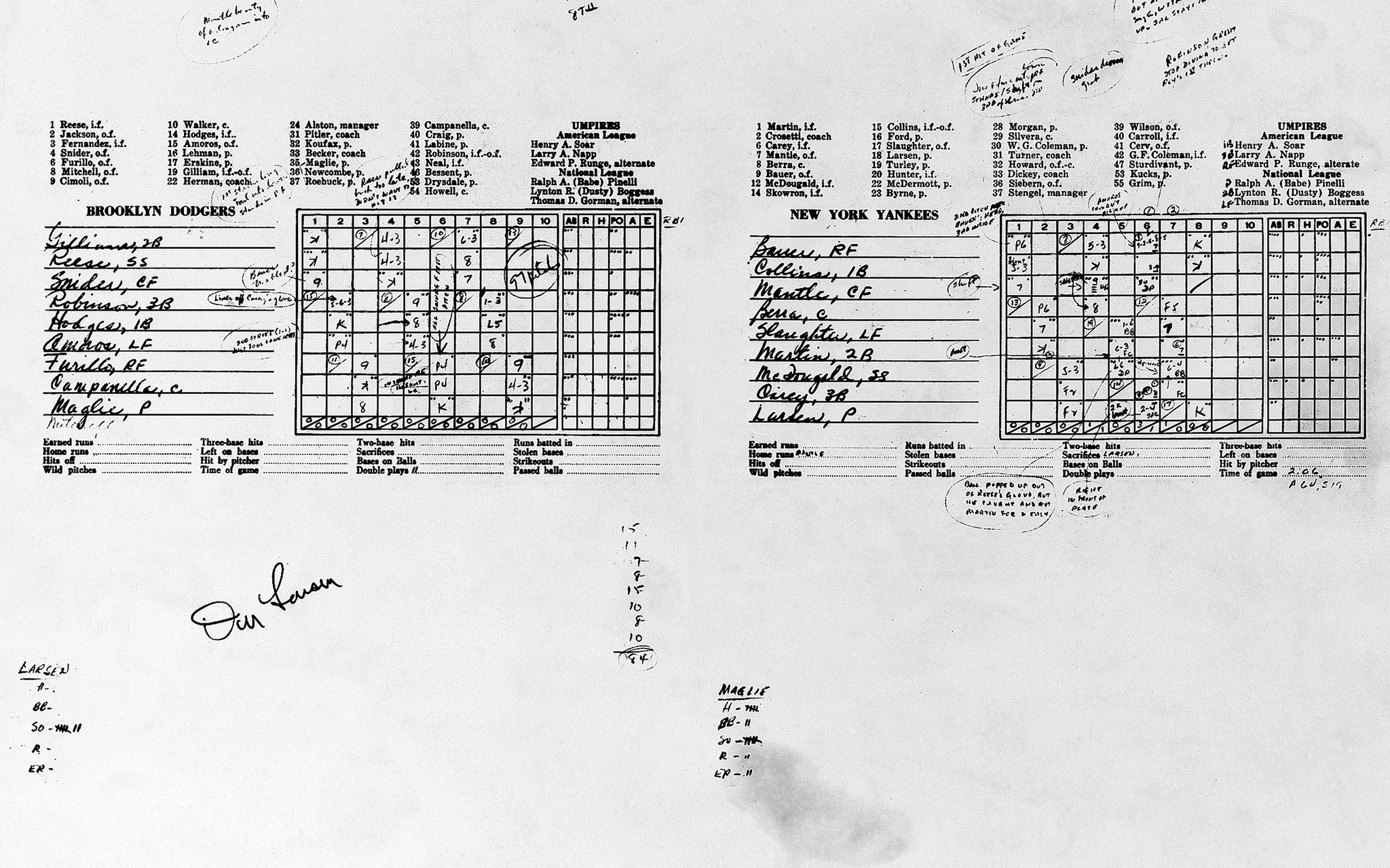 Ed Wilks, Associated Press sports writer: Don Larsen's perfect game ...