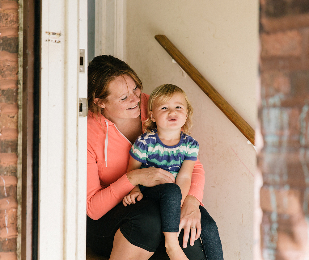 Amber Miller with her daughter June - ESPN