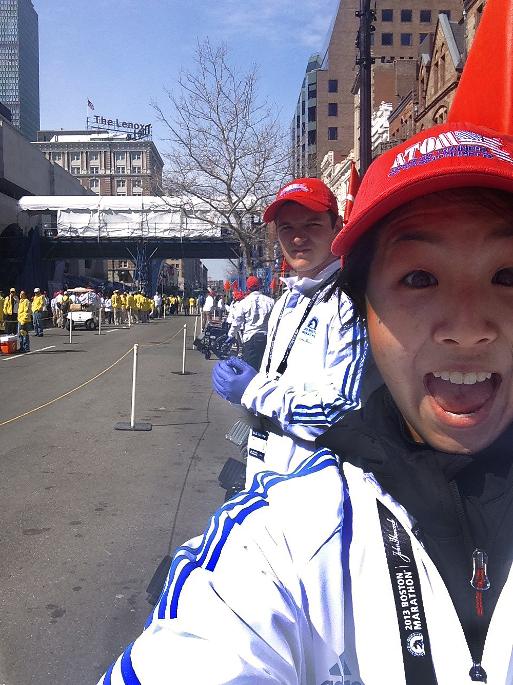 Devin Wang smiles prior to the 2013 Boston Marathon - ESPN