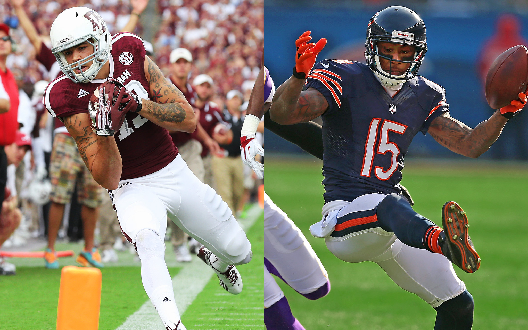Texas A&M WR Mike Evans and Brandon Marshall - 2014 NFL Draft Player ...