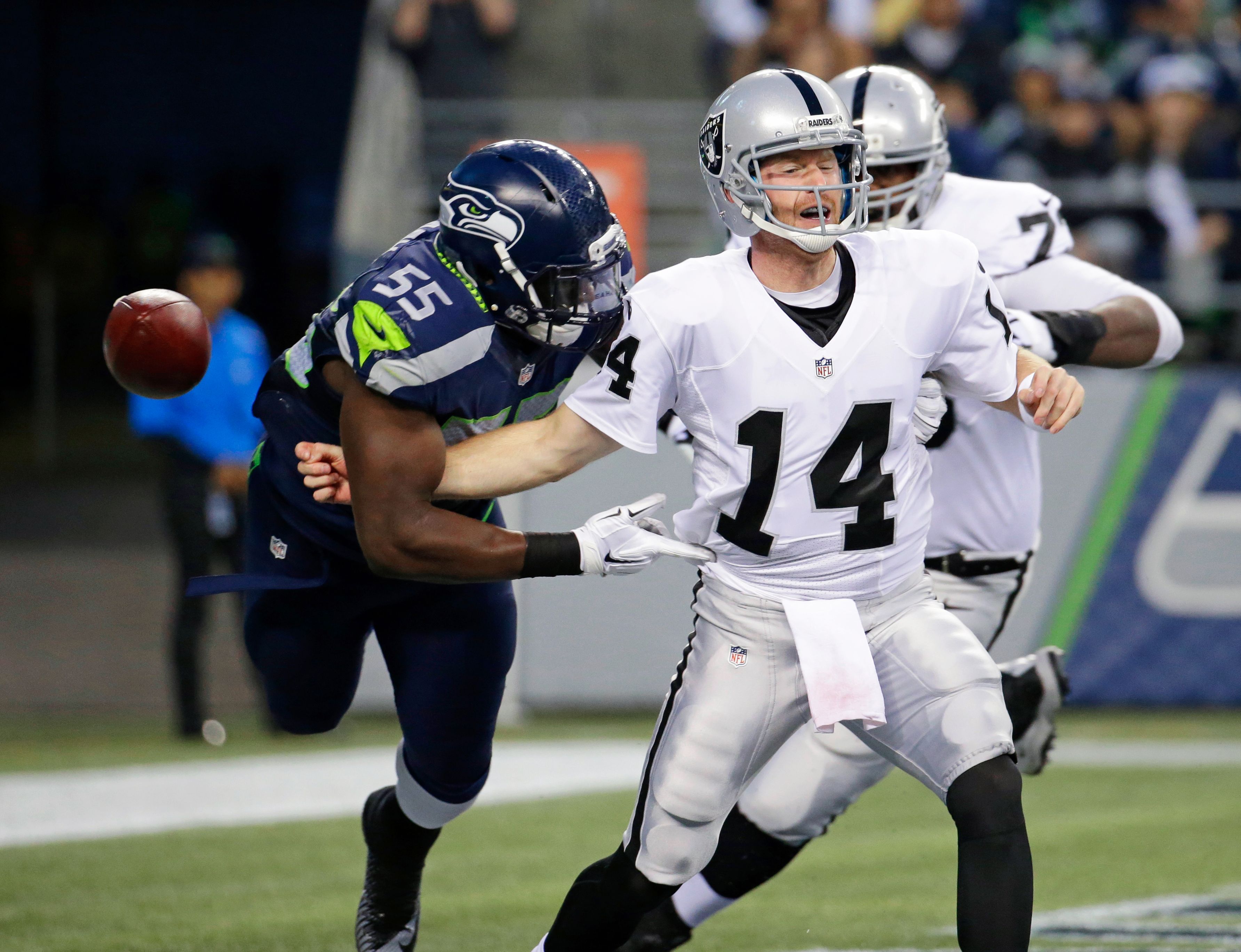 Frank Clark and Matt McGloin - Photos: Best of NFL preseason Week 4 - ESPN