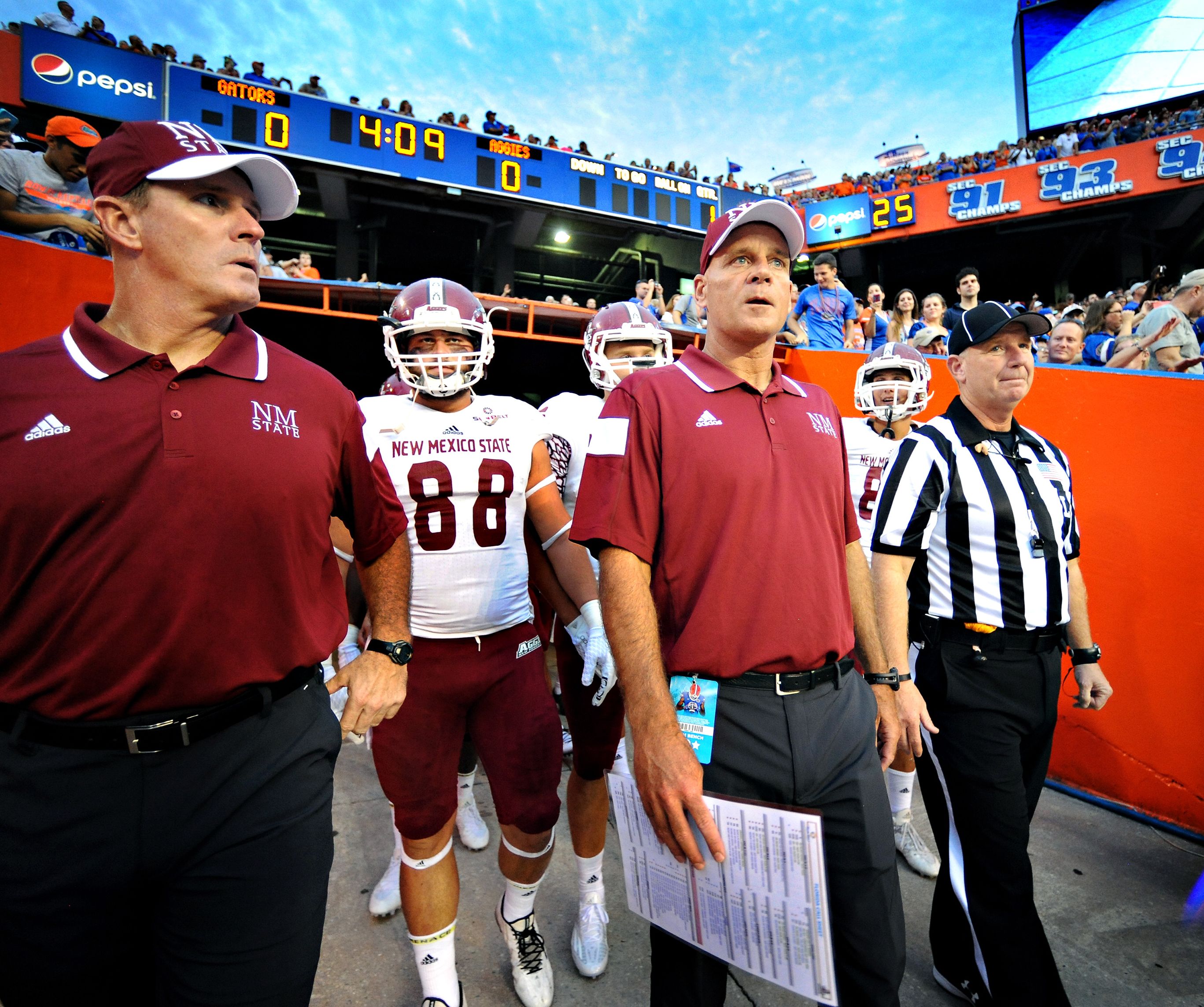 Coach Doug Martin leads the Aggies - Photos: New Mexico State Aggies ...