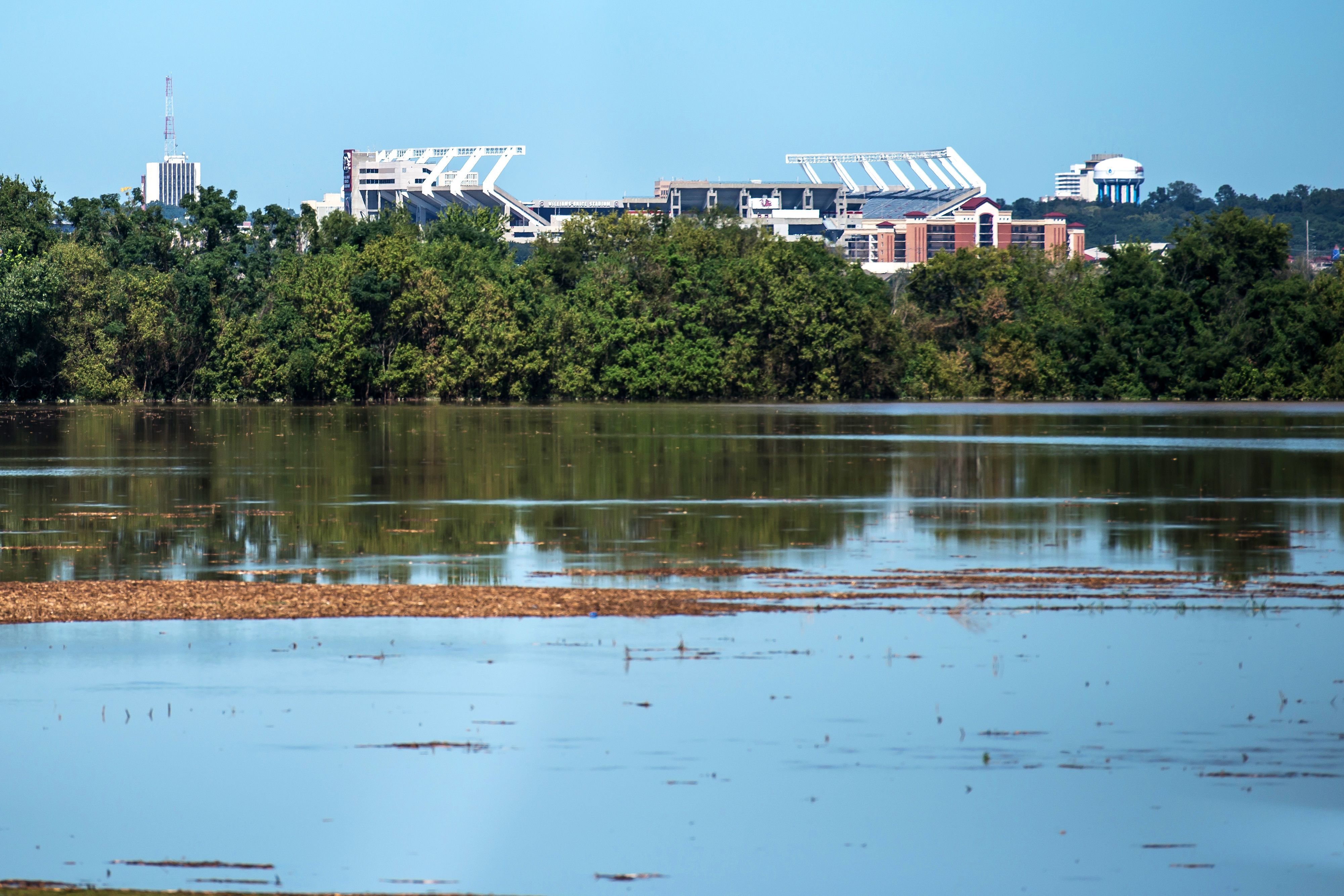 Flooding near Williams Brice Stadium - LSU at South Carolina, in Baton ...