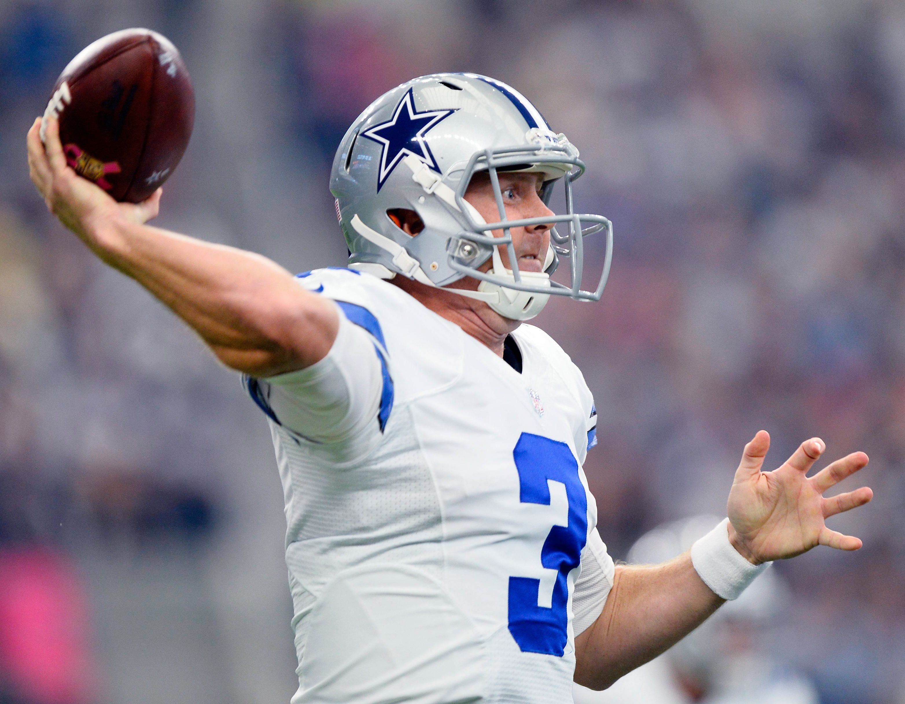 Weeden back to pass - Photos: Cowboys vs. Patriots - ESPN