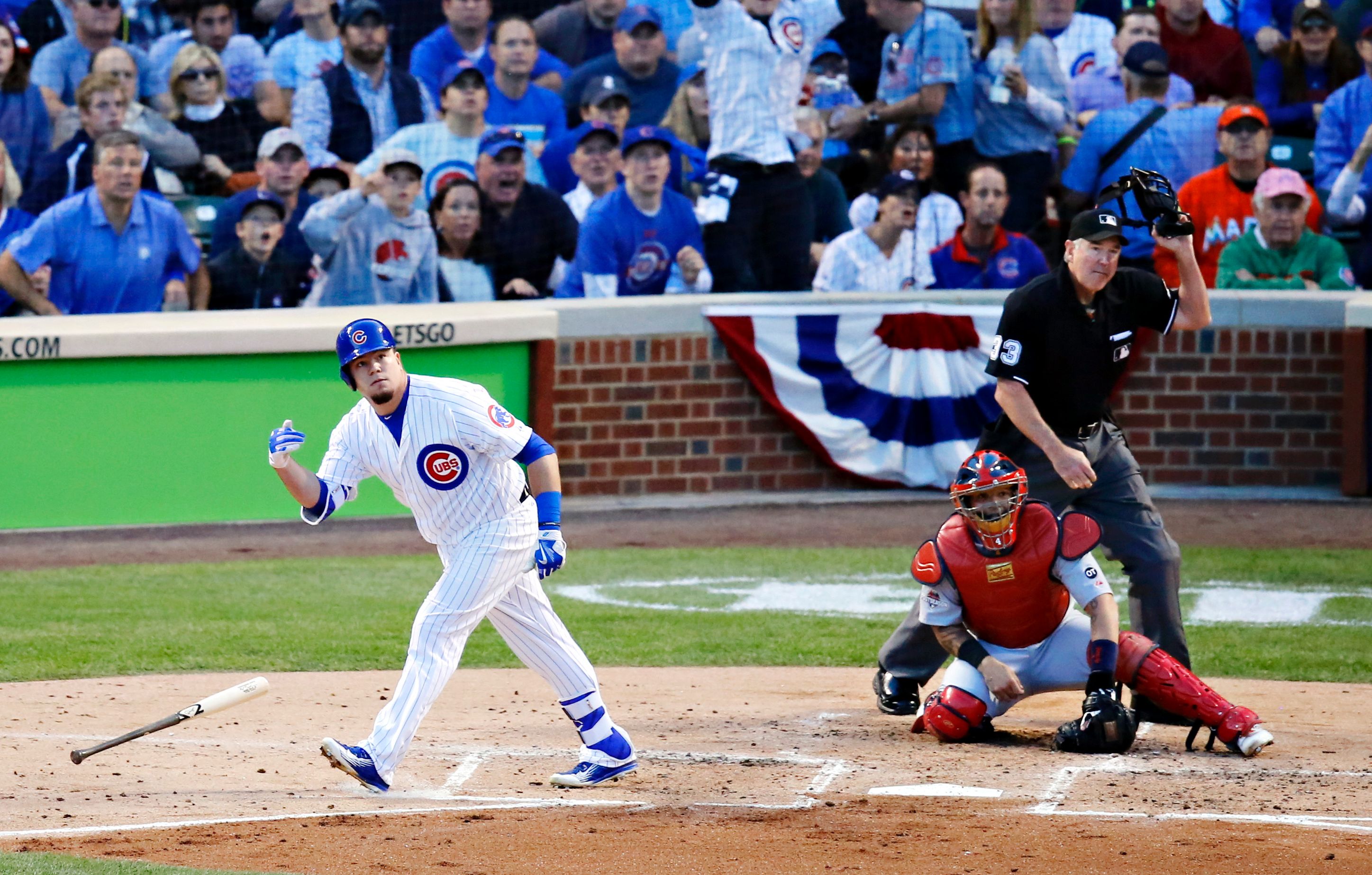 Schwarber Blasts One - Photos: Cubs vs. Cardinals in NLDS - ESPN