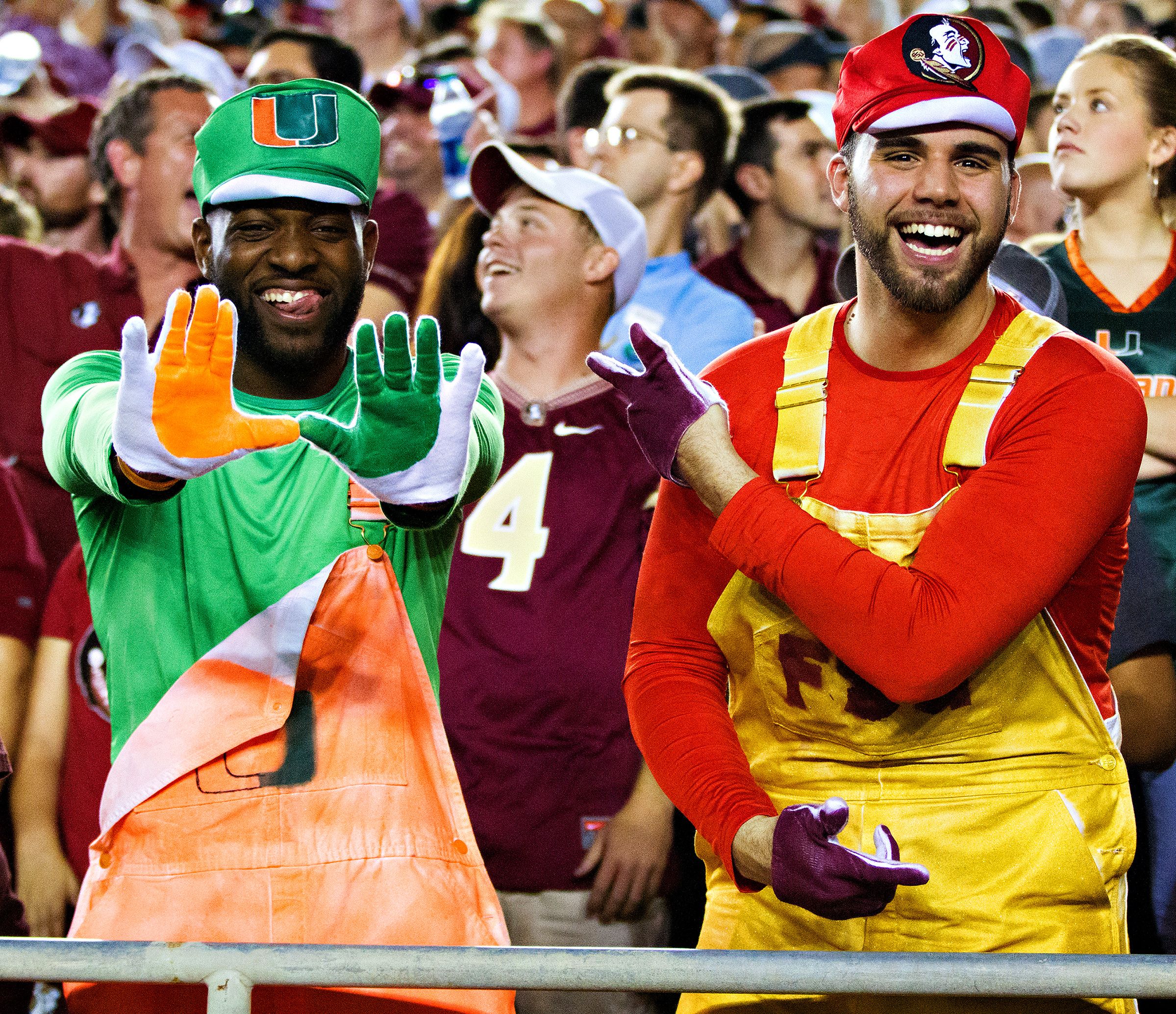 FSU and Miami fans or Mario and Luigi? - Photos: College Football Bands ...