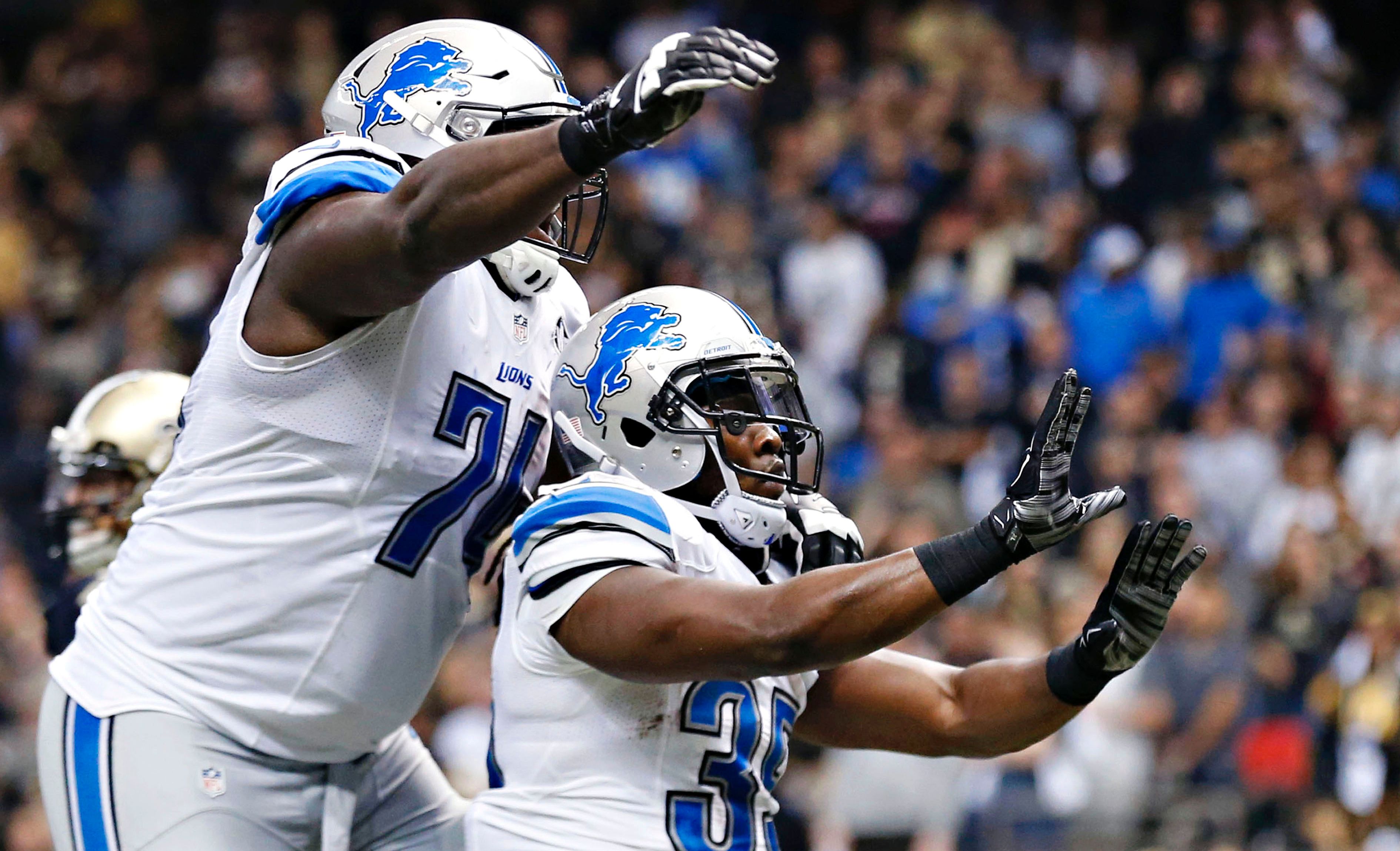Joique Bell - Photos: Lions vs. Saints - ESPN