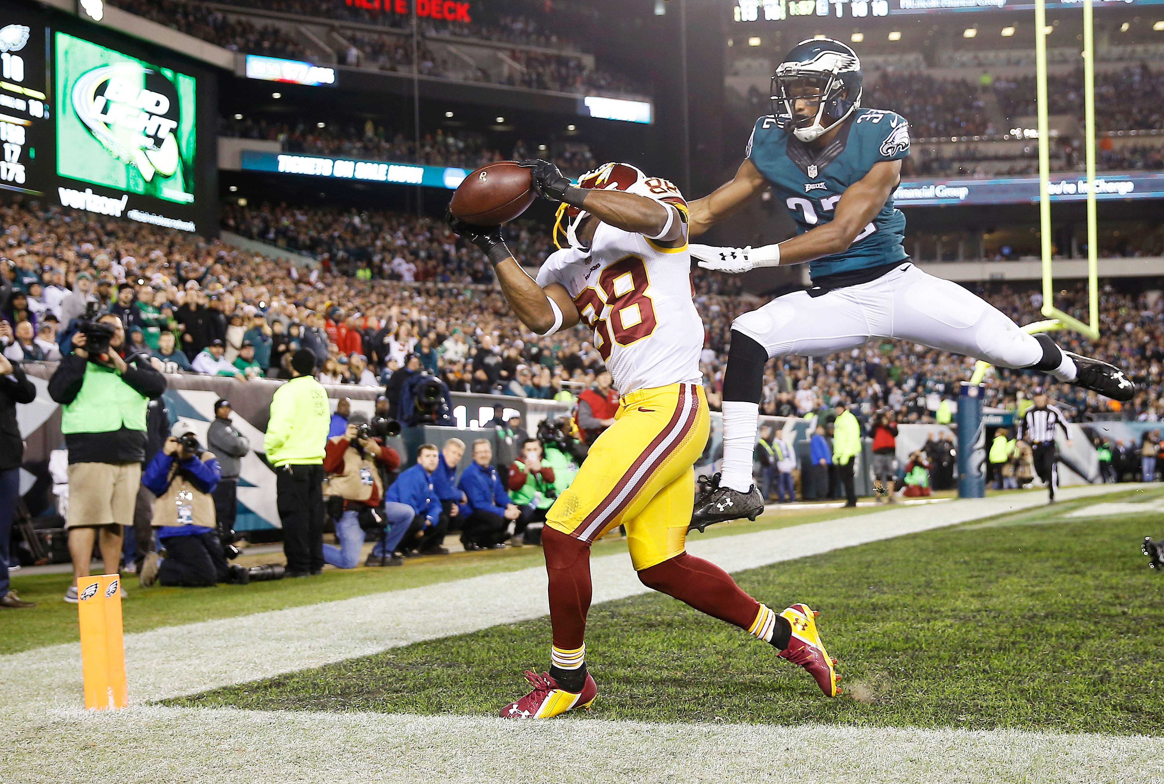 Pierre Garcon, Eric Rowe - Photos: Redskins vs. Eagles - ESPN