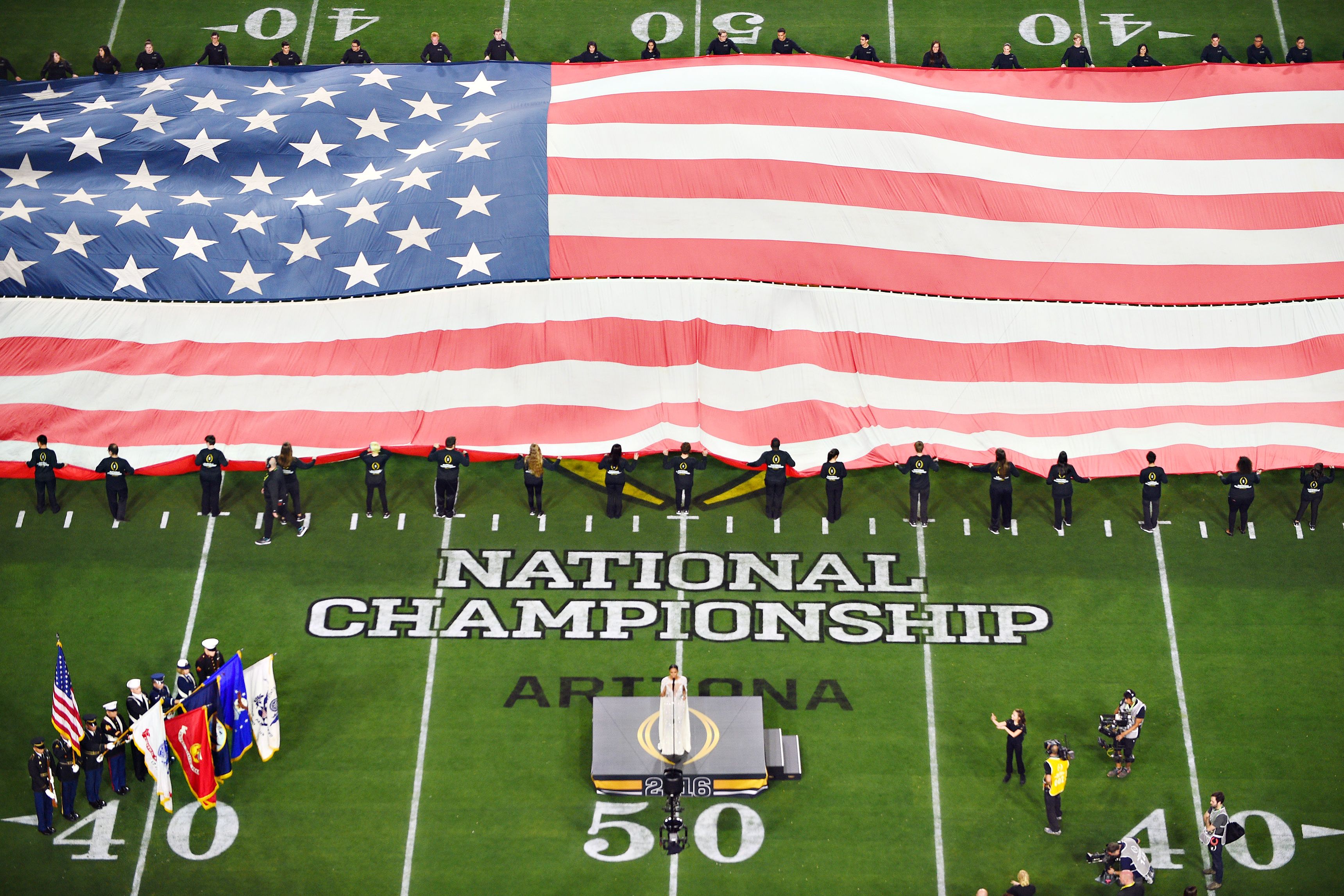Anthem overhead view - Photos: Alabama vs Clemson: 2016 National ...