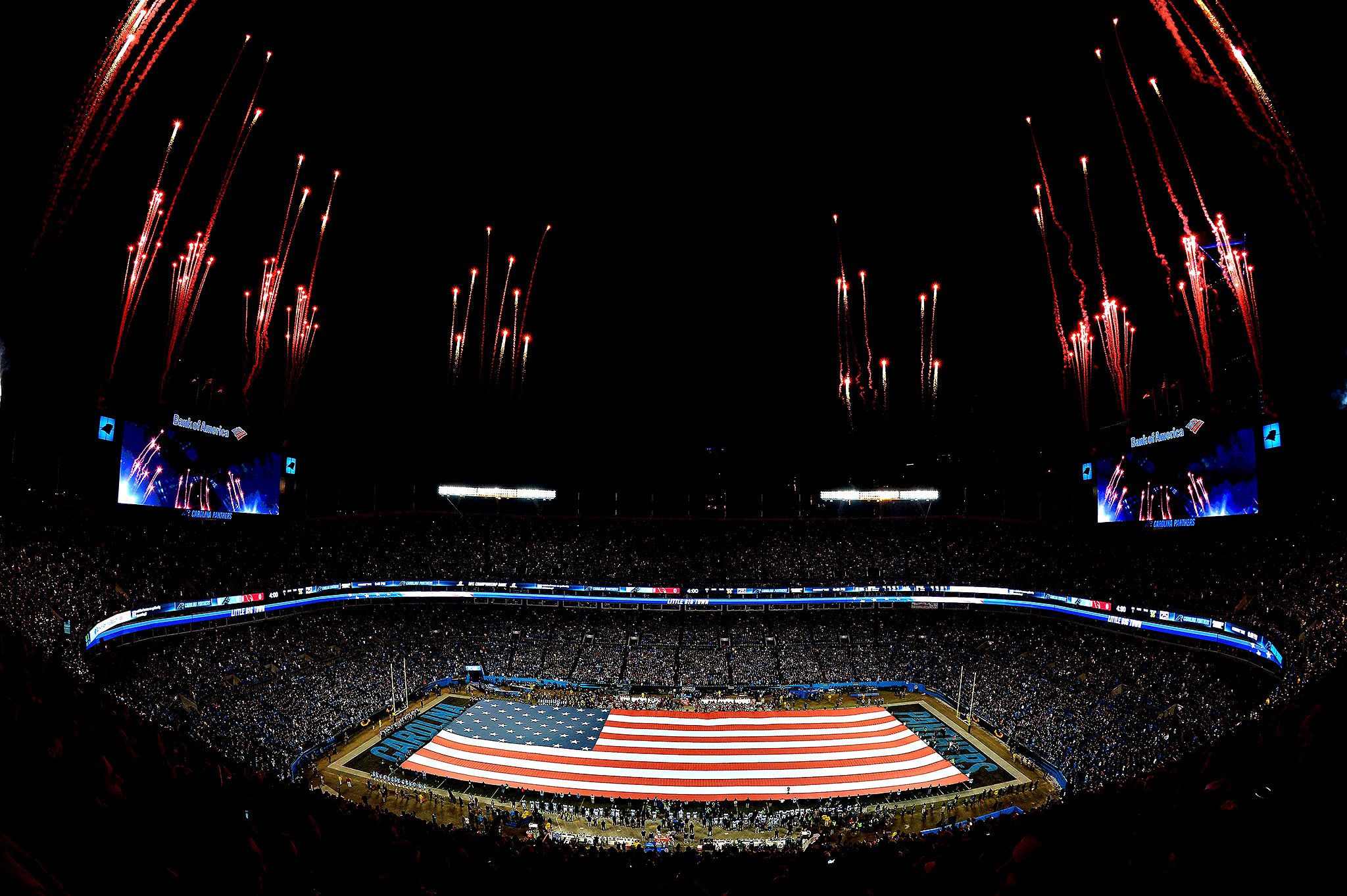 Fireworks - Photos: NFC Championship: Cardinals vs. Panthers - ESPN